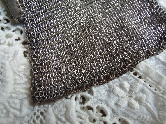 Antique Victorian Silver Metal Mesh Coin Purse Chatel… - Gem