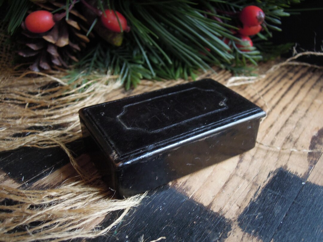 Antique Victorian Snuff Box Case / Snuff Box 1800s Lacquered Paper ...