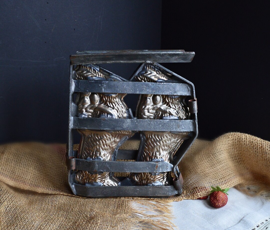 Antique Large Double German Bunny Rabbit Chocolate Mold / 10 Tall ...