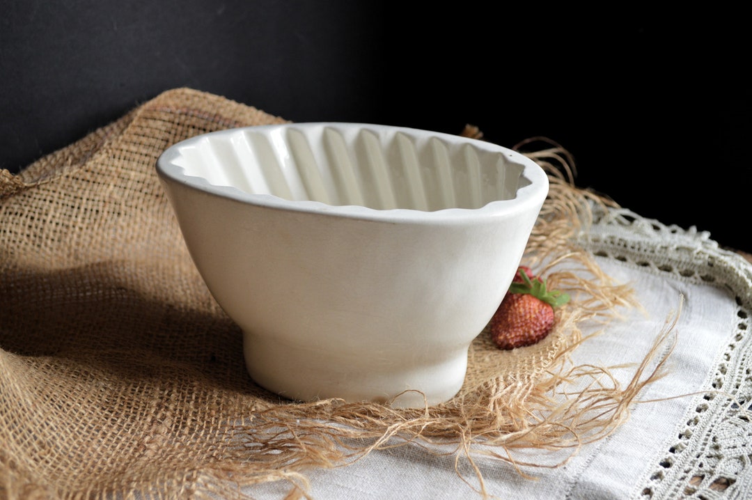 Antique English Pudding Ironstone Mold / Vintage Savory Mould / Ice ...