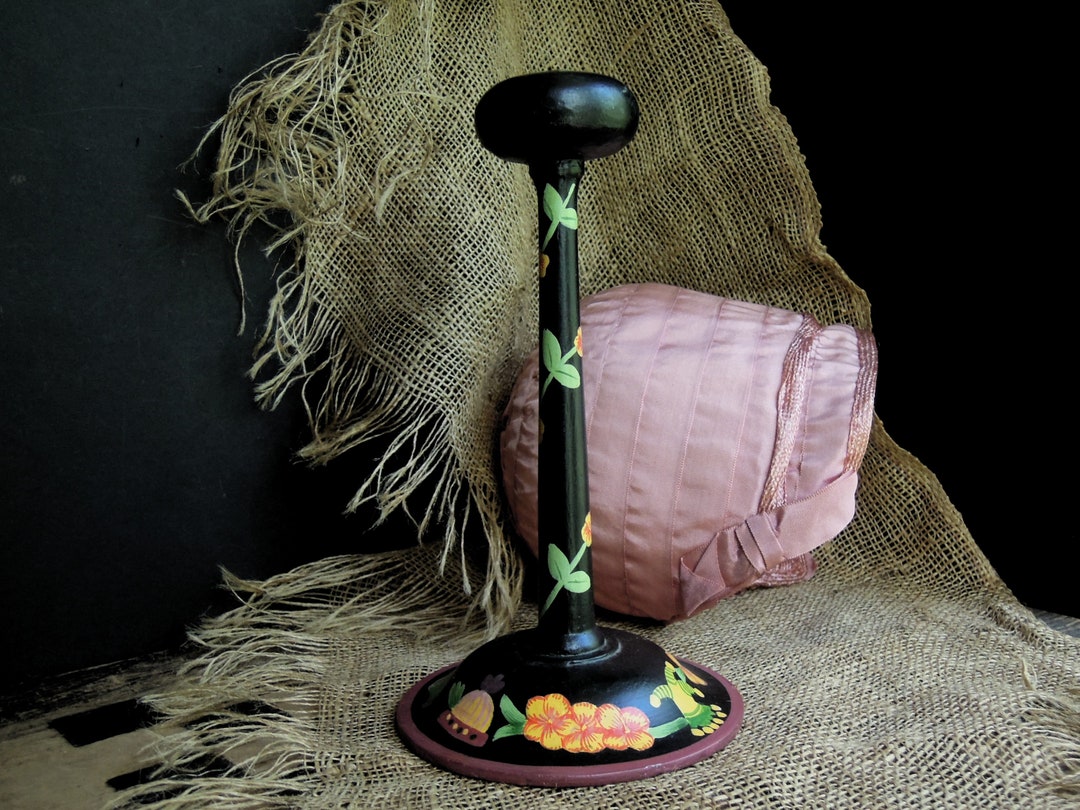 Vintage Hat Stand / Hand Painted Tole Hat Stand / Millinery Hat Stand ...