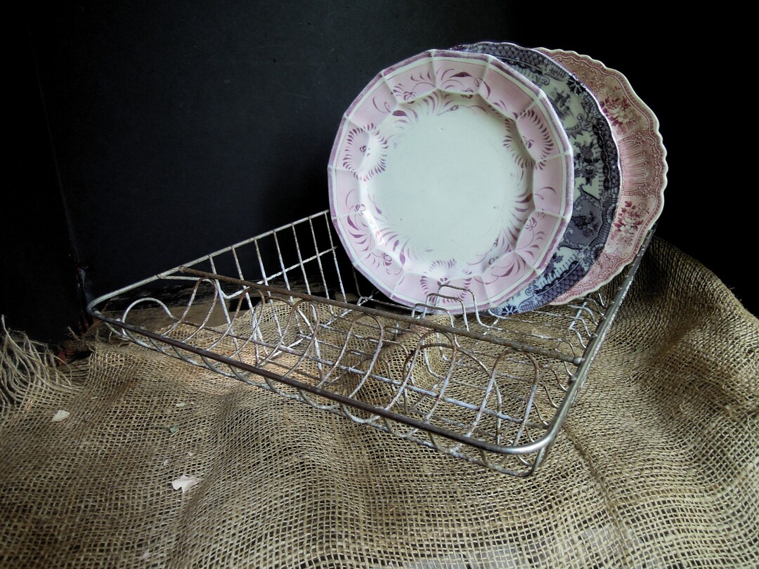 Vintage Wire Dish Drainer Basket / Wire Rack / Kitchen Sink Metal ...