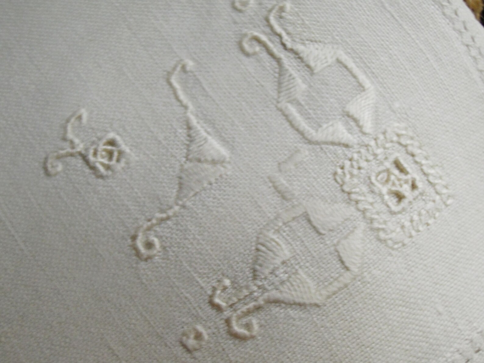 Ten Antique Napkins Linen Cut Work Embroidered Napkins / White Cotton ...