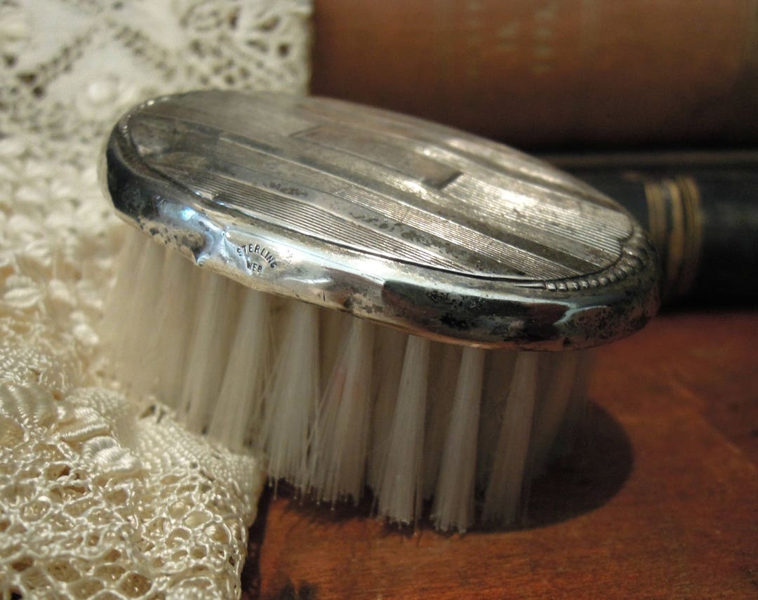Vintage Sterling Silver Webster Baby Brush / Hair Brush / Clothes Brush ...