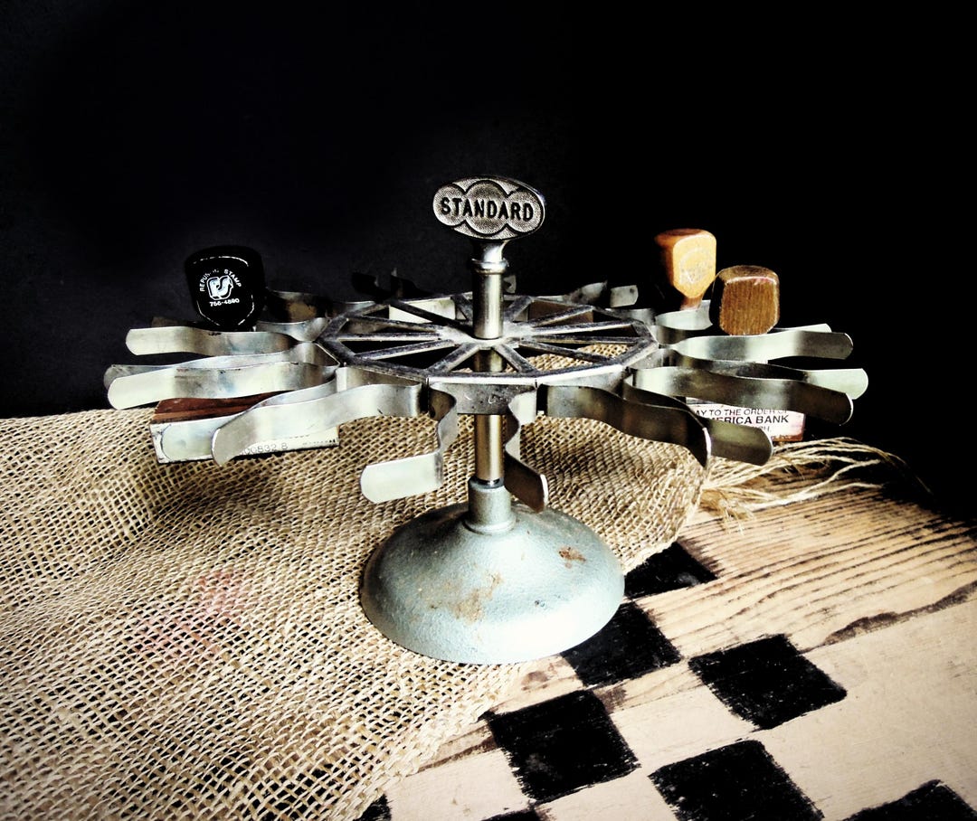 Vintage Rubber Stamp Holder Standard Carousel Stand / Office Decor ...