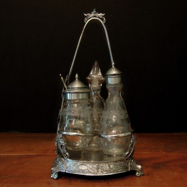 Antique Silver Condiment Sets - Etsy