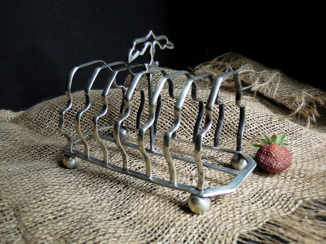 Vintage Silver Plate Toast Holder / Rack / Paper Holder / Organizer ...