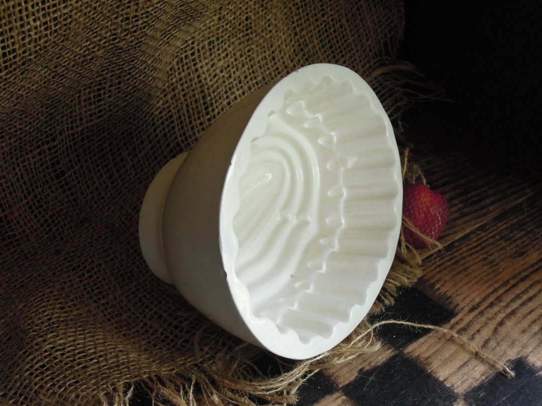 Antique English Pudding Ironstone Mold / Vintage Savory Mould / Ice ...