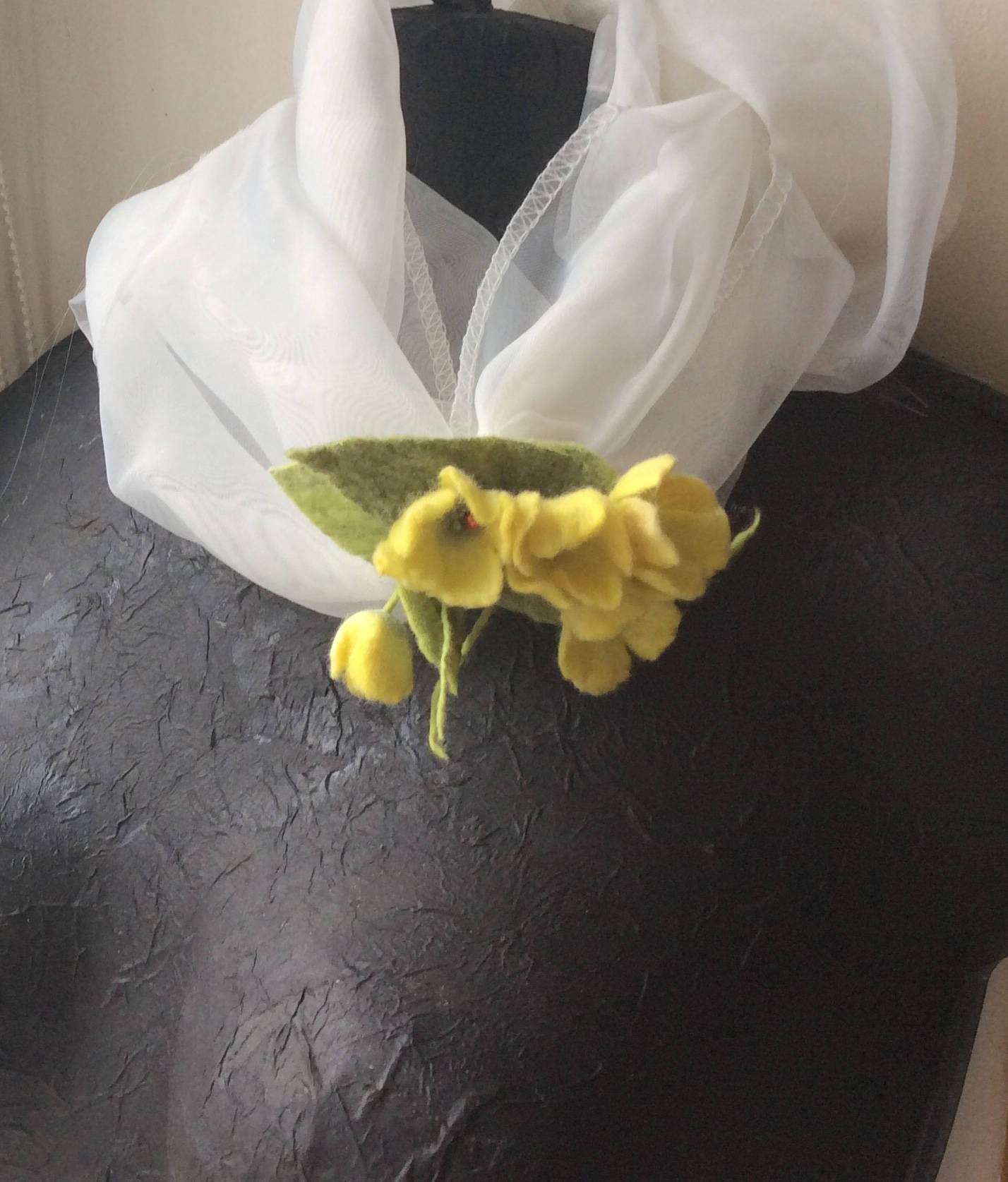 Felt Brooch Yellow Flowers Handmade Felt Brooch Wool - Etsy