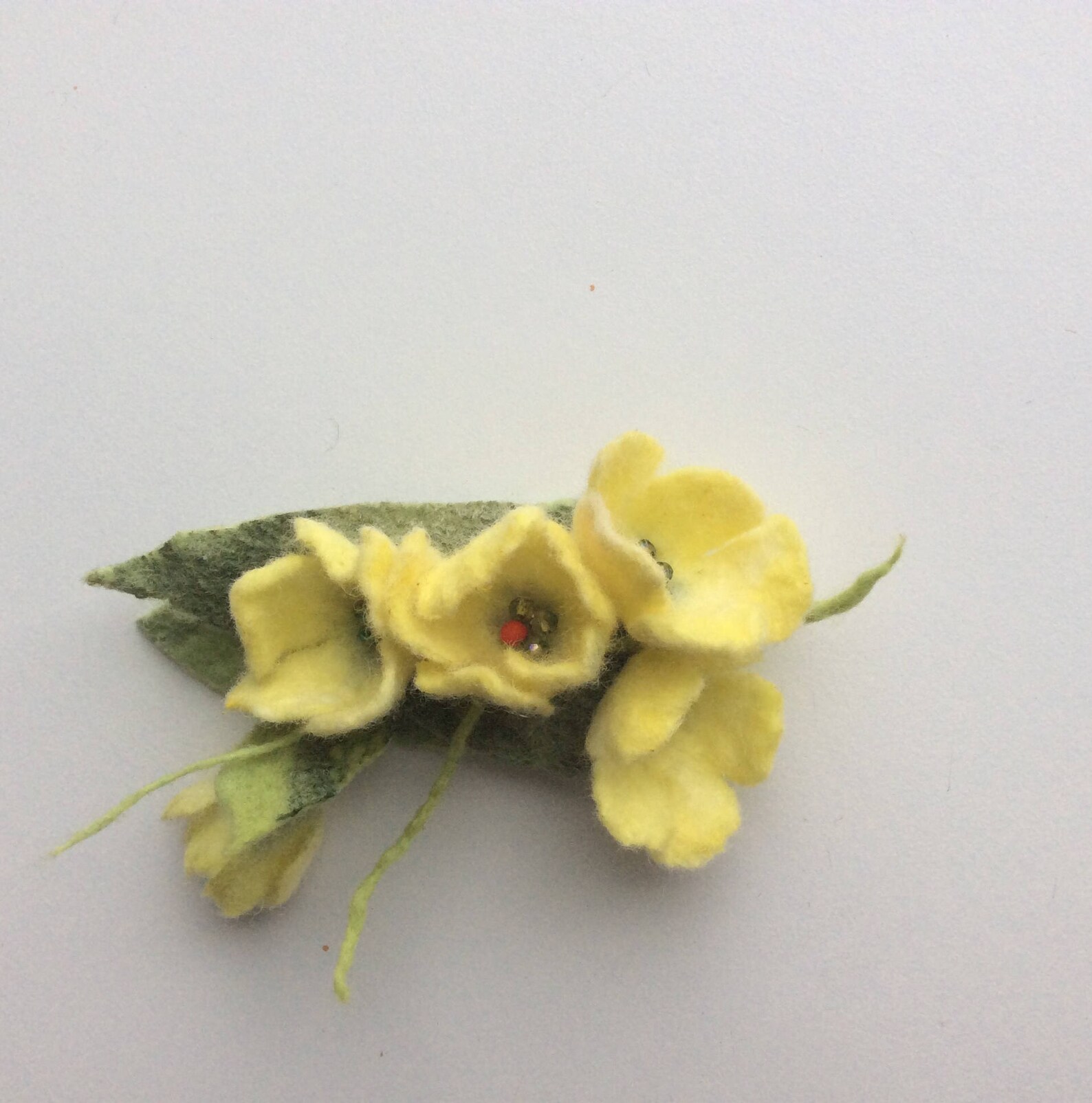 Felt Brooch Yellow Flowers Handmade Felt Brooch Wool - Etsy