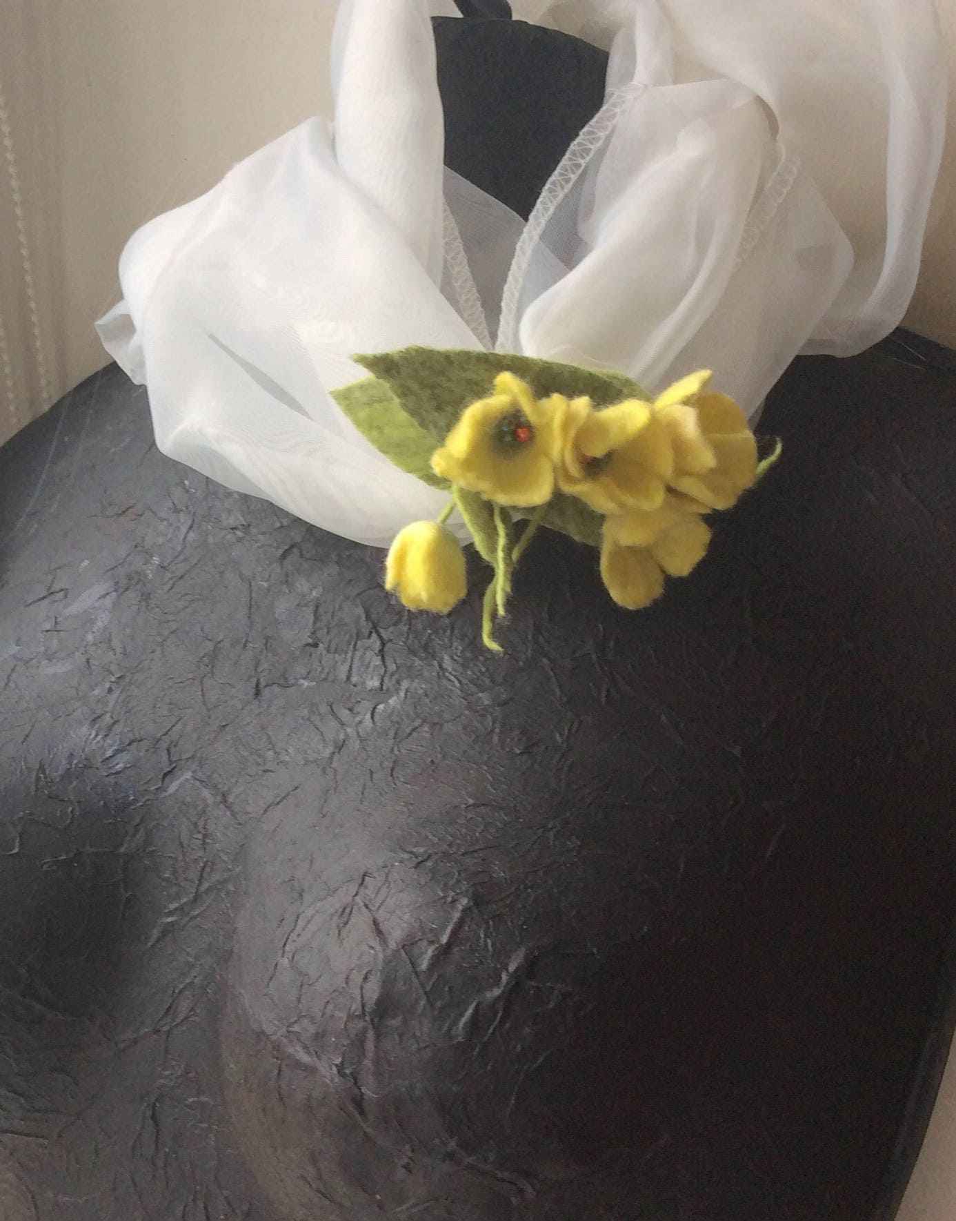 Felt Brooch Yellow Flowers Handmade Felt Brooch Wool - Etsy