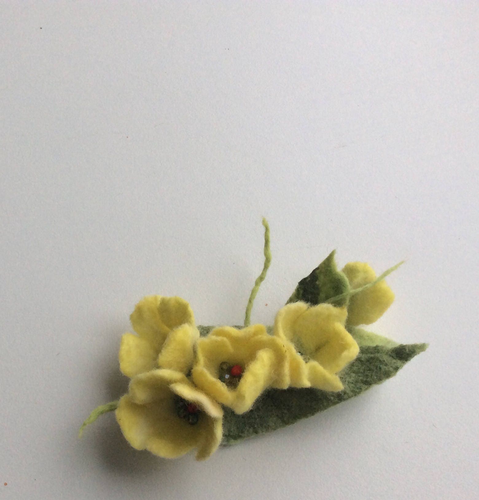 Felt Brooch Yellow Flowers Handmade Felt Brooch Wool - Etsy