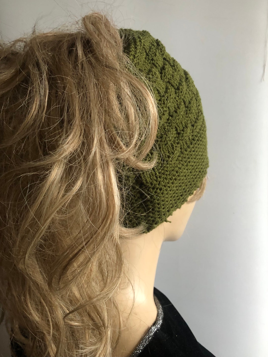 Wide Knit Headband Dreadlock Tube Hat Knitted Headband Handmade Tube ...