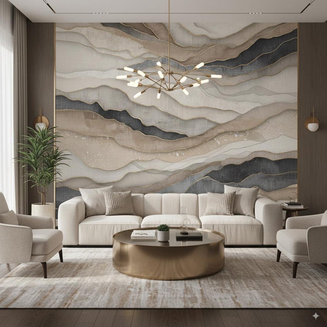 Strata Luxe Wall Mural - Etsy