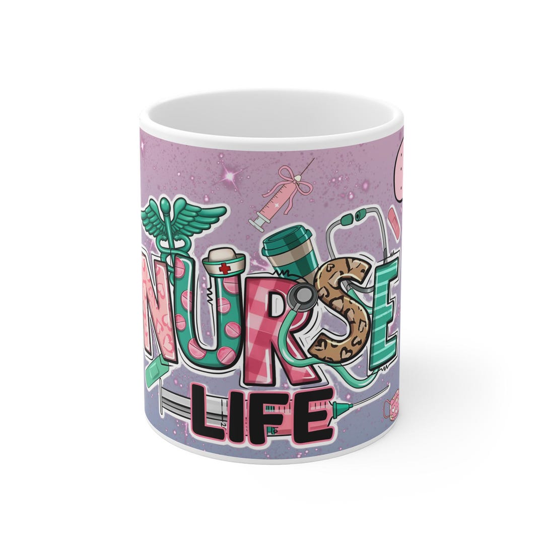 Nurse Life Mug Cute Thank You Gift for Nurses | Funny Coffee Cup for ...