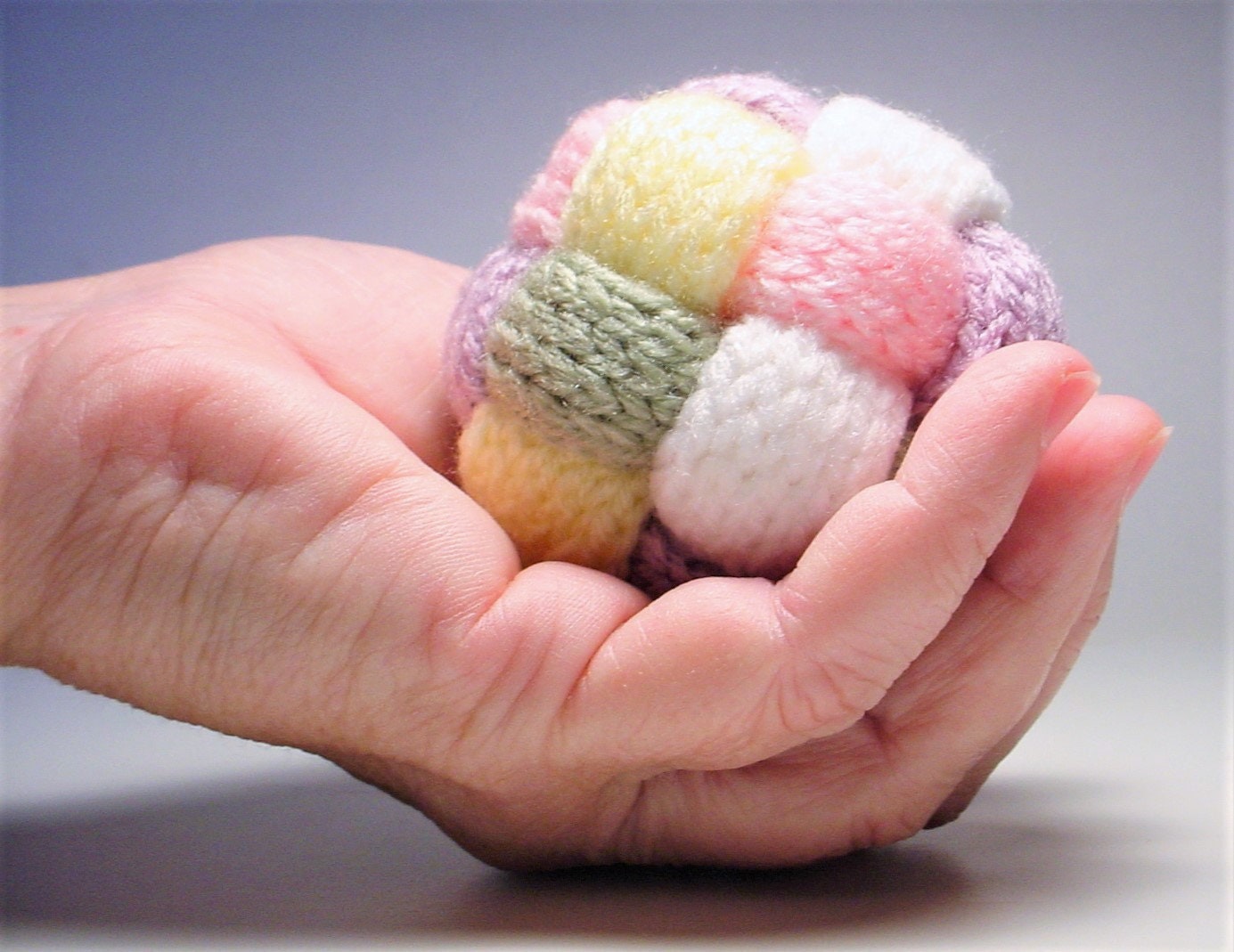 Soft Hand Knit Braided Stress Ball, Baby Toy, Soft Baby Rattle - Etsy
