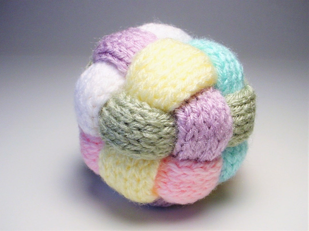 Soft Hand Knit Braided Stress Ball, Baby Toy, Soft Baby Rattle - Etsy