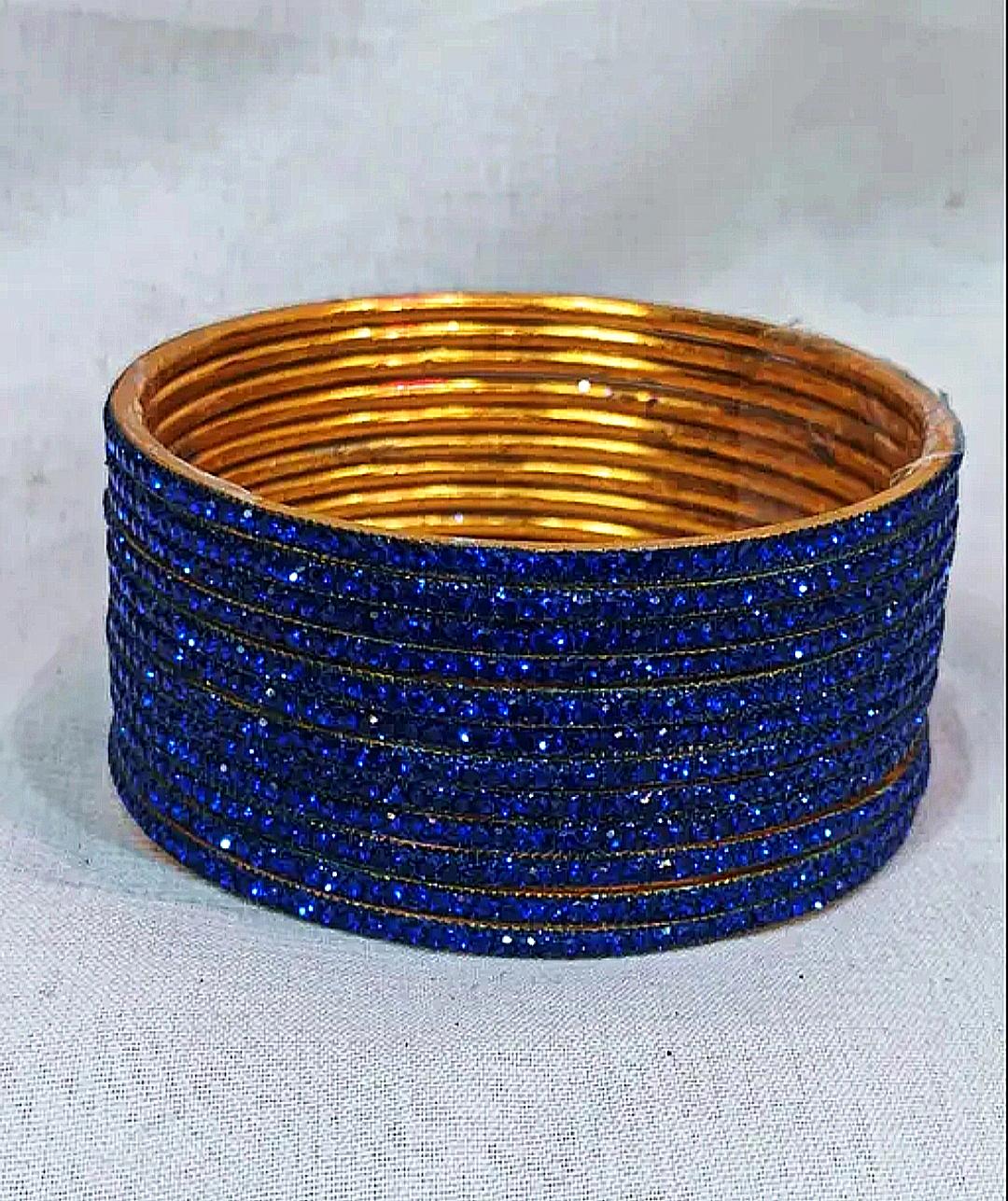 Handcrafted Black Bangles Set – Designer Sparkle Bangles for Ethnic ...