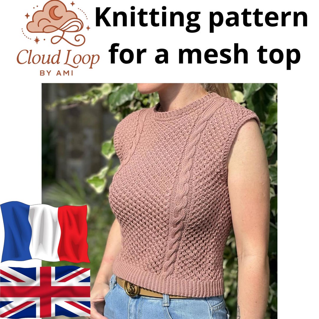 Boho Cable Knit Crop Top Pattern – Women's Summer Top (PDF) - Etsy