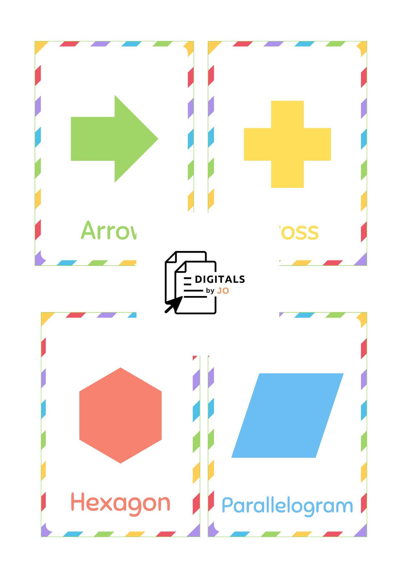 Shapes Flashcards Printable – Fun Learning for Kids – Instant Download ...