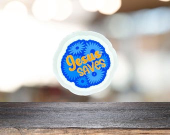 Jesus Saves Sticker – Waterproof Christian Decal - Etsy