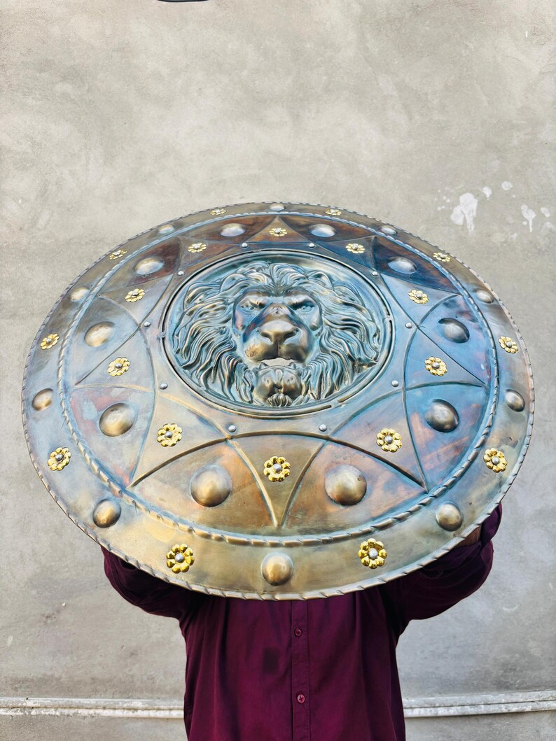 Medieval Lion Shield: Roman Viking Knight Style, 22 Inch - Etsy