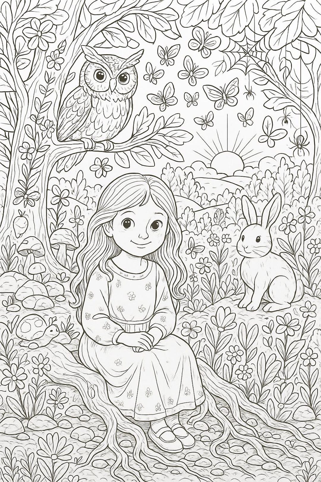 Printable Girl Coloring Page for Kids – Fun & Educational PDF Download ...