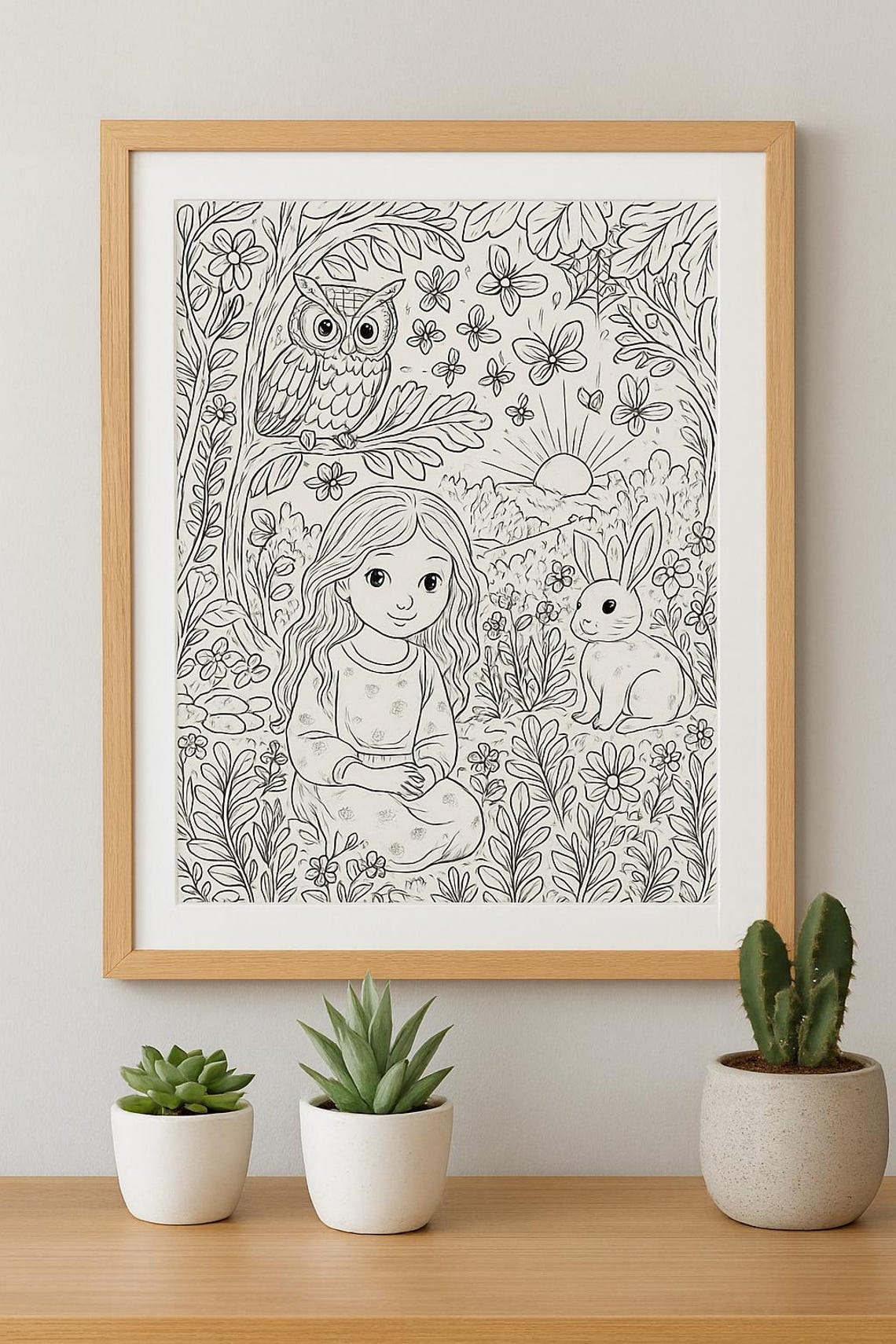 Printable Girl Coloring Page for Kids – Fun & Educational PDF Download ...