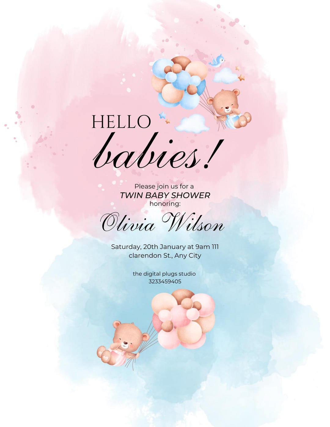 Editable Baby Shower Invitation Template Instant Downloads - Etsy