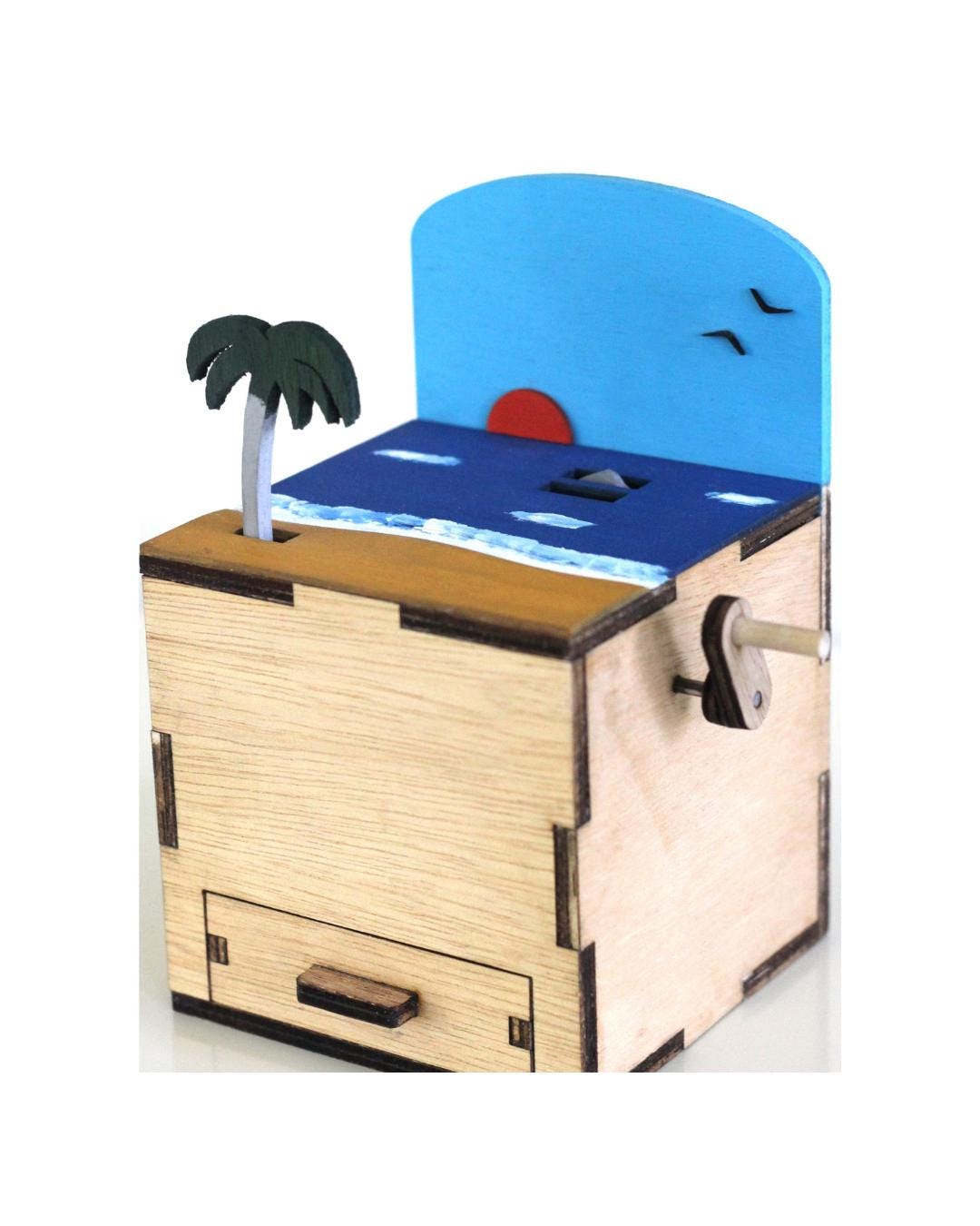 Dolphin Beach Automaton-with Sliding Drawer and Ocean Scented Sachet - Etsy
