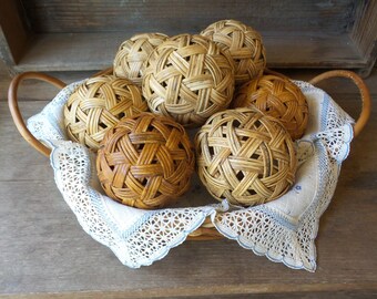 Rattan balls | Etsy