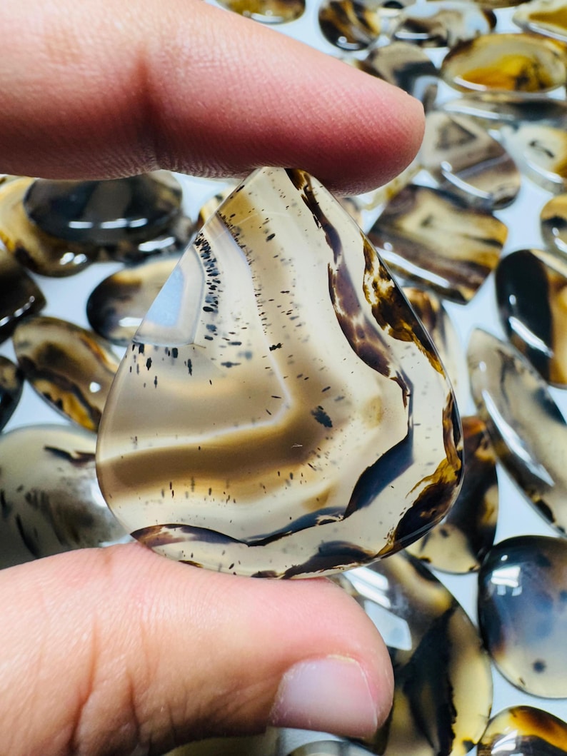 Montana Agate Gemstone Cabochons: Wholesale Lot, Jewelry Making (1KG ...