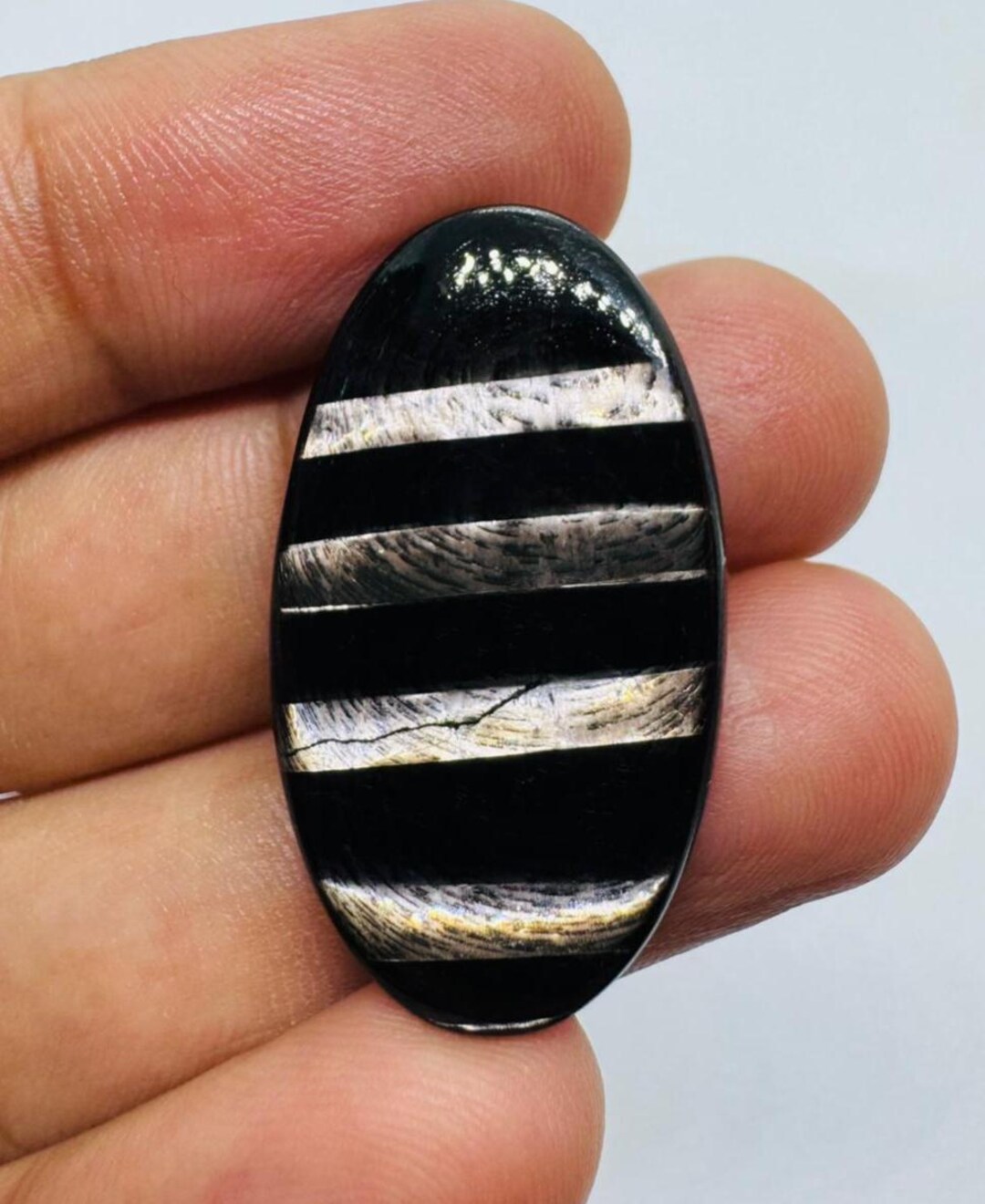Natural Hypersthene Cabochon: Oval Gemstone, 25 Cts (32.5x18x3.5 MM) - Etsy
