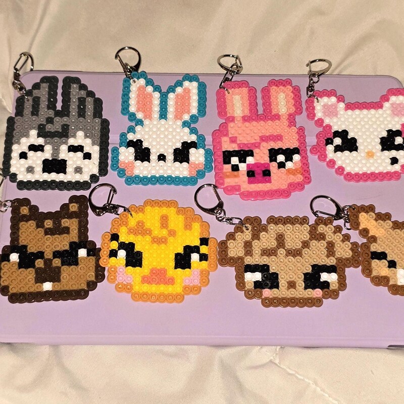 Perler Bead Keychain - Etsy