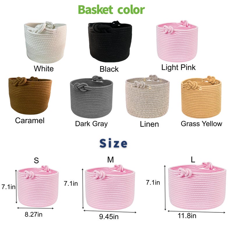 Personalized Handmade Cotton Rope Basket - Baby Shower Gift, Easter ...