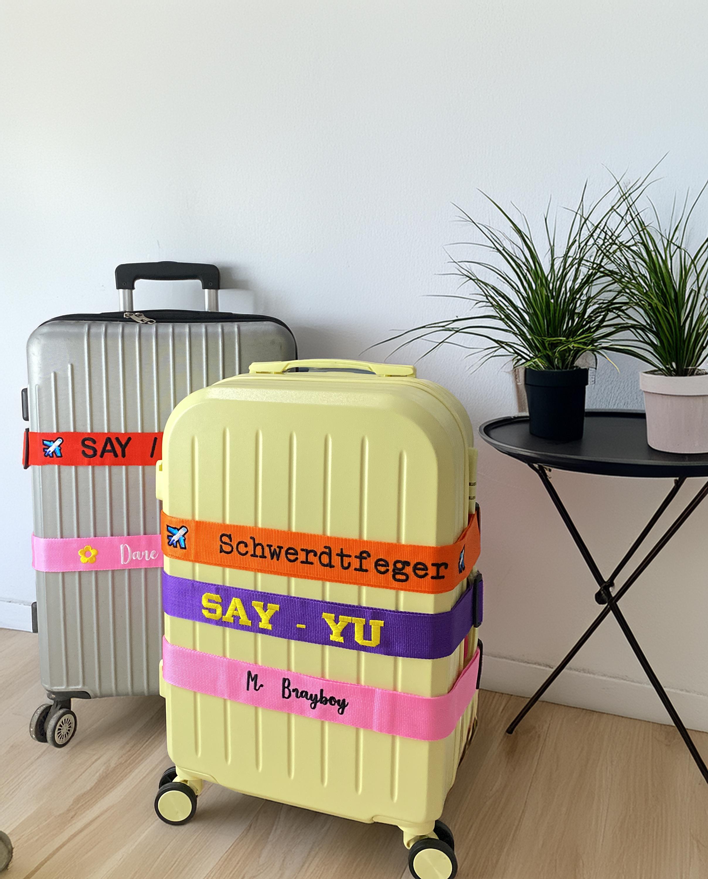 Custom Embroidered Luggage Strap 180cm X 5cm – Personalize With Your ...