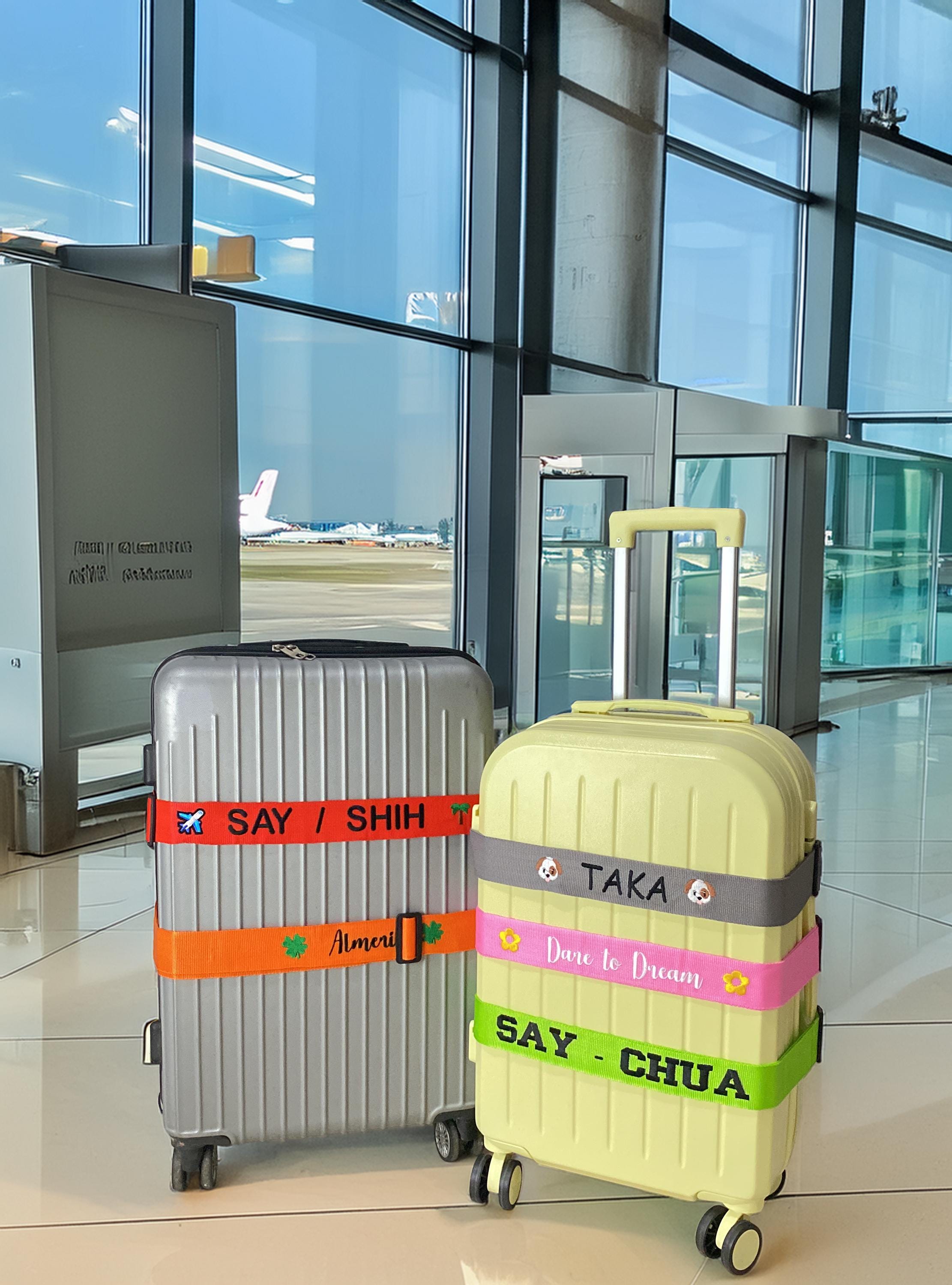 Custom Embroidered Luggage Strap 180cm X 5cm – Personalize With Your ...