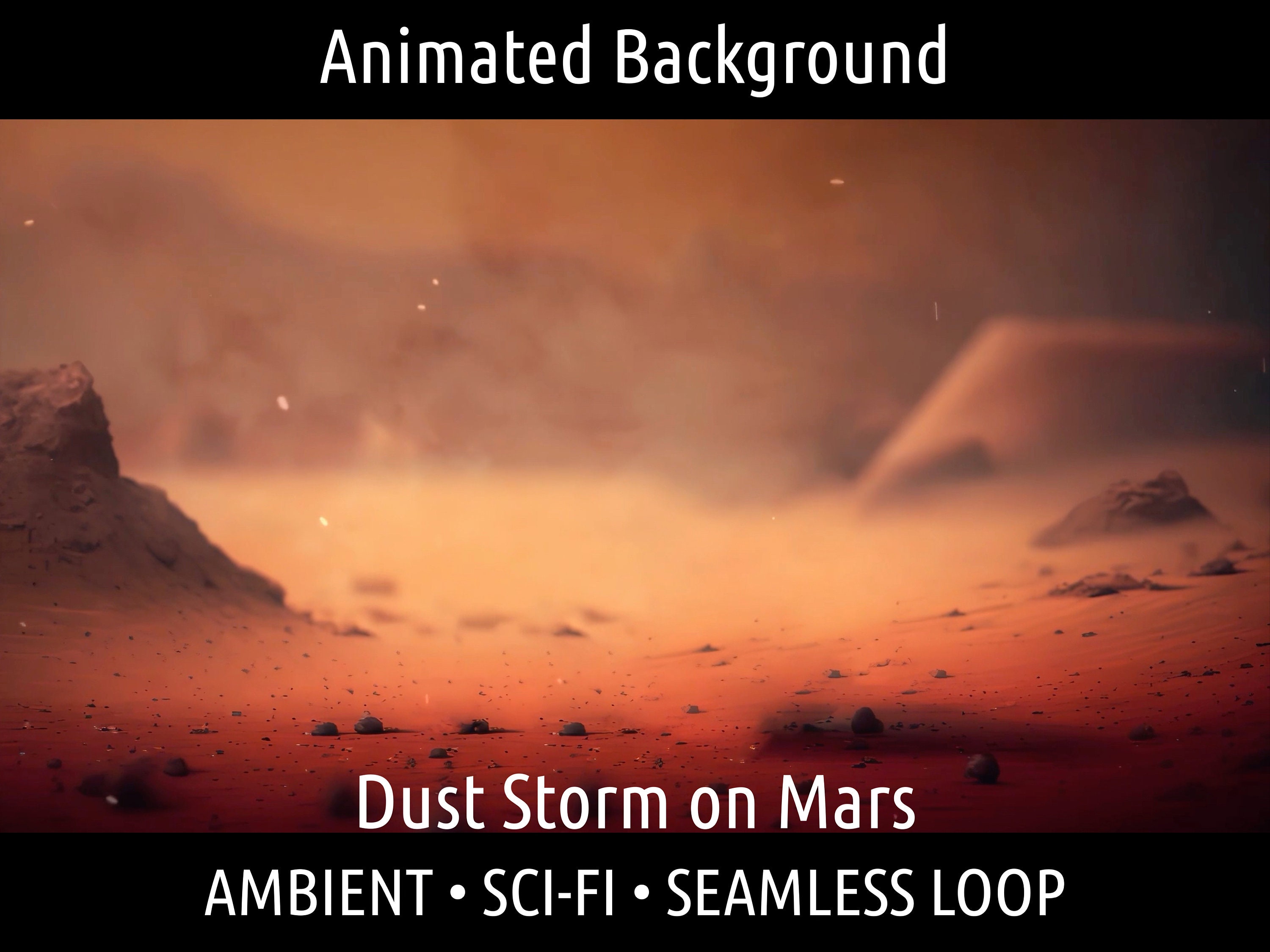 ANIMATED BACKGROUND Martian Dust Storm, Mars, Red Planet, Desert for ...