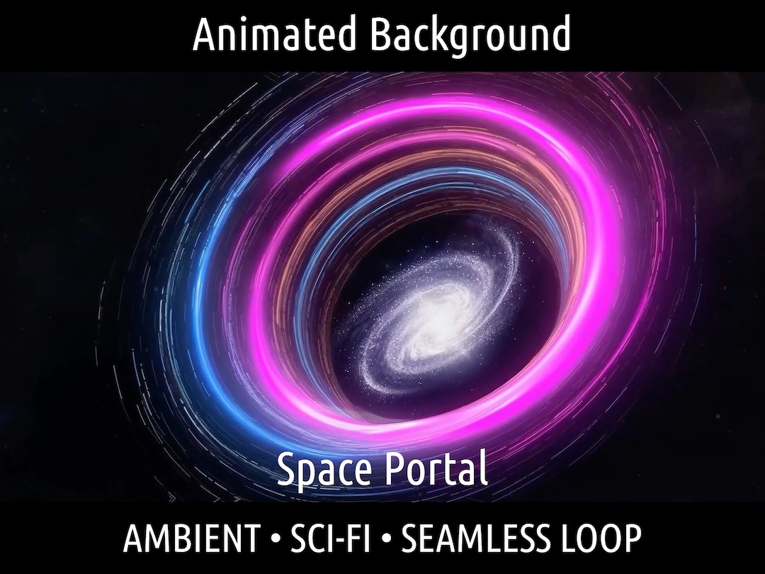 ANIMATED BACKGROUND | Lofi Space Star Gate Portal Wormhole Blackhole ...