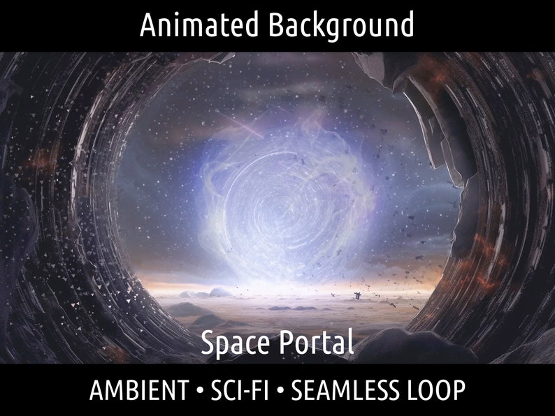 ANIMATED BACKGROUND | Portal Star Gate Wormhole on Alien Planet | for ...