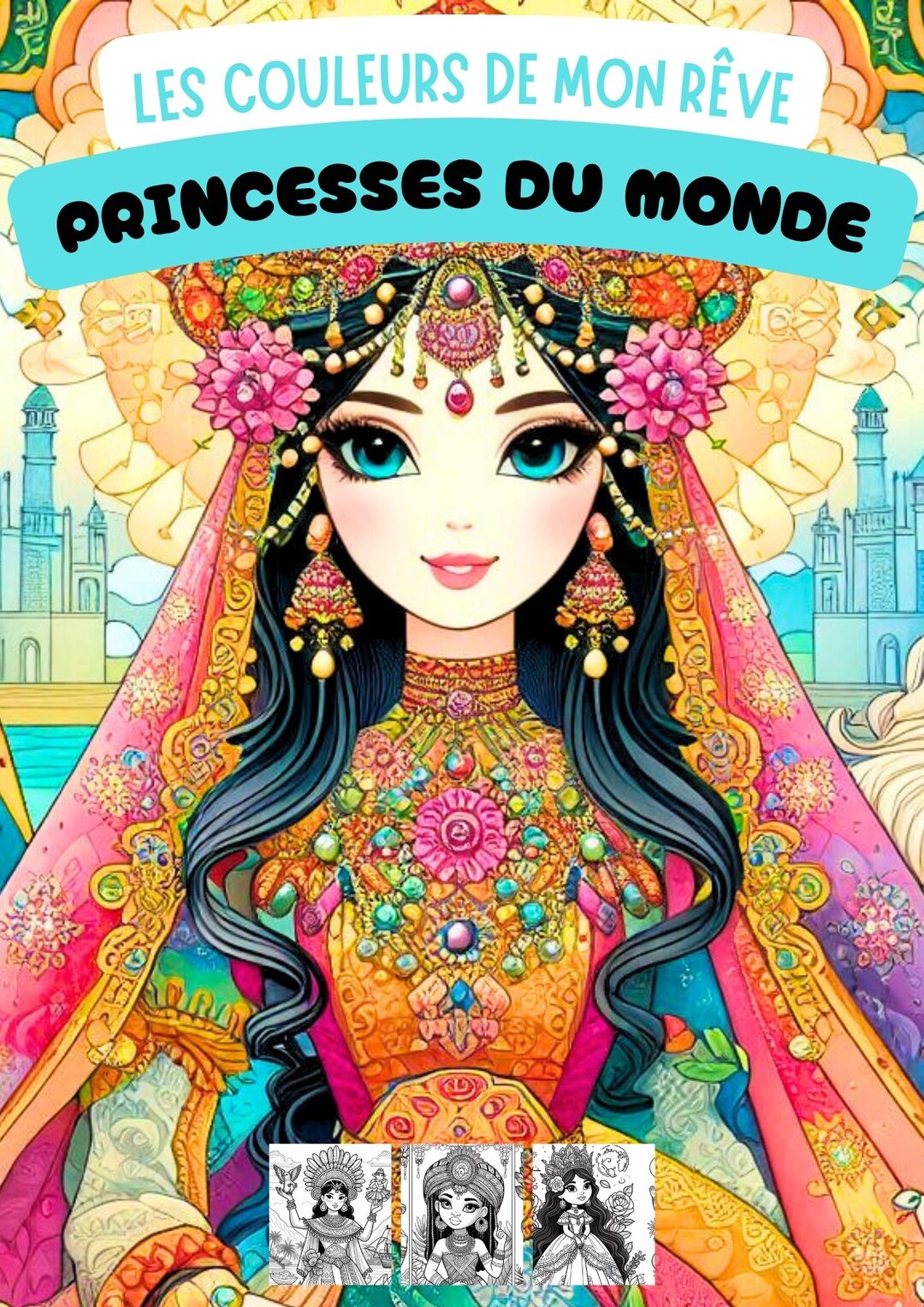 PRINCESSES OF THE WORLD Coloring Book A4 Ebook to Print With Creative ...