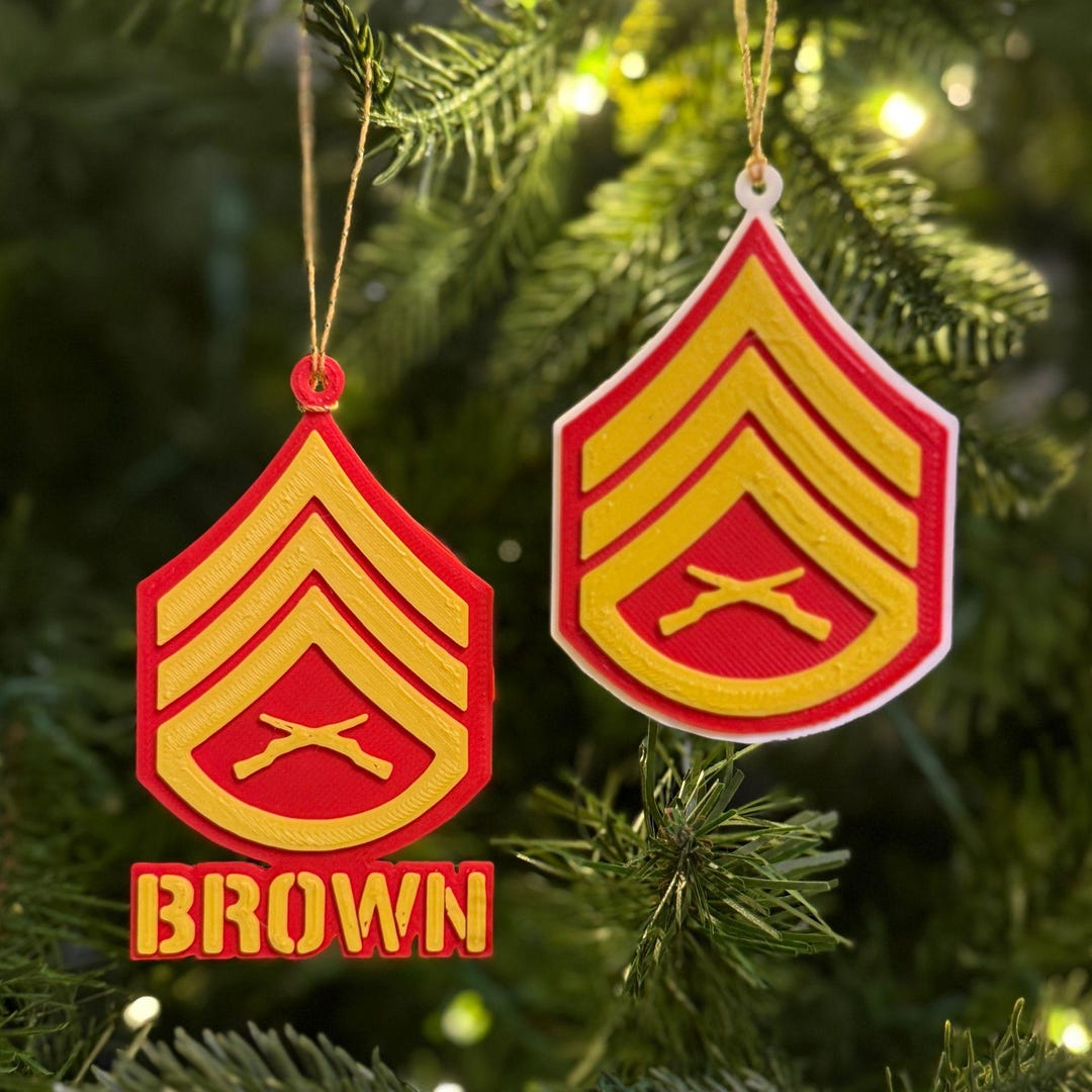 Personalized Staff Sergeant Ornament, Ssgt Ornaments, USMC Christmas ...