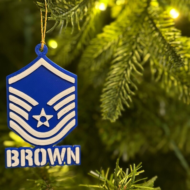 Personalized Air Force Master Sergeant Ornament, USAF Christmas ...