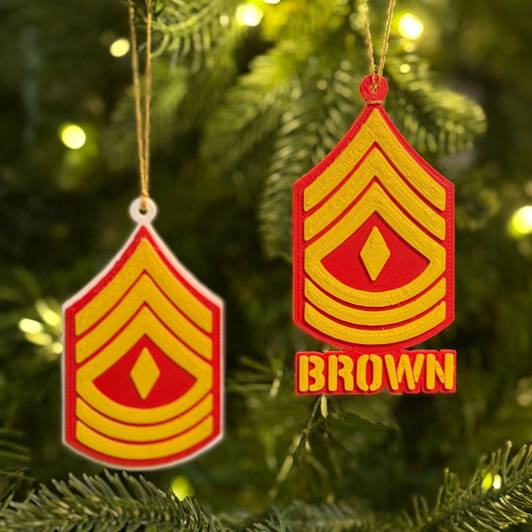 Personalized USMC First Sergeant Ornament: Acrylic Christmas Decoration ...