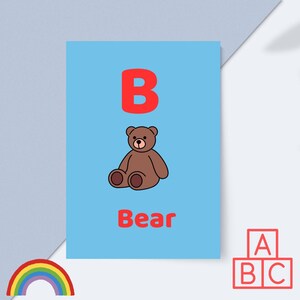 Printable Alphabet Flashcards A–Z for Toddlers Pastel Educational Cards ...