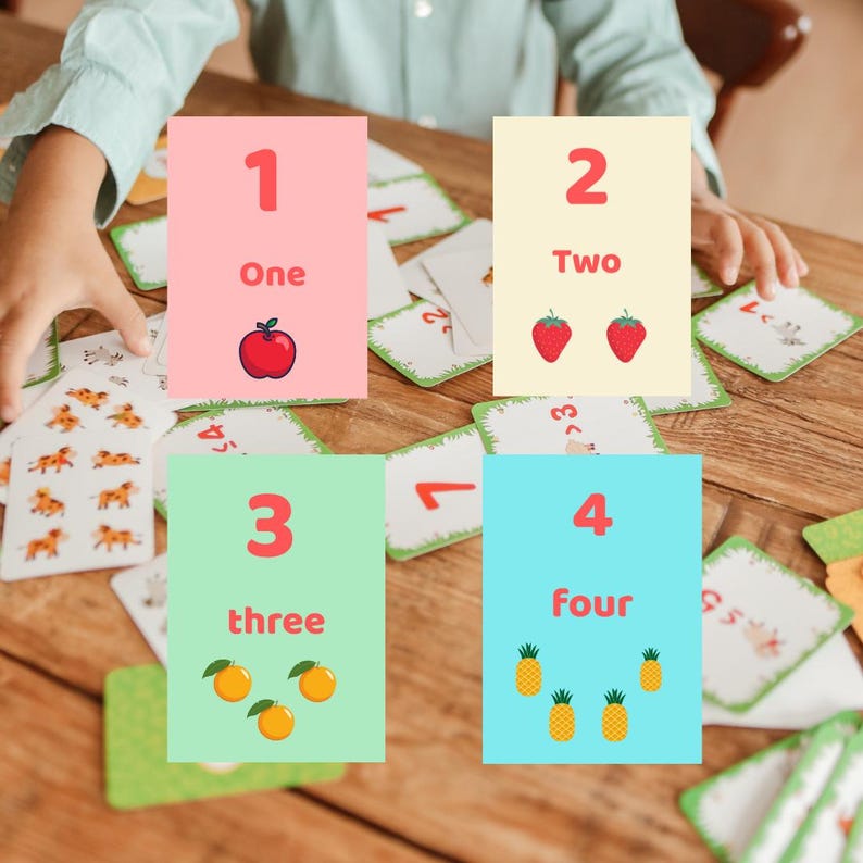 Printable Number Flashcards 1–20 for Toddlers Pastel Educational Cards ...