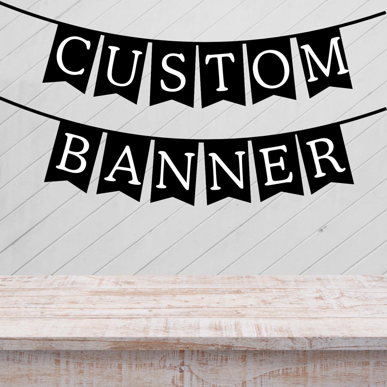 Custom Letter Banner – Classic Serif Font – Personalized Party Garland ...