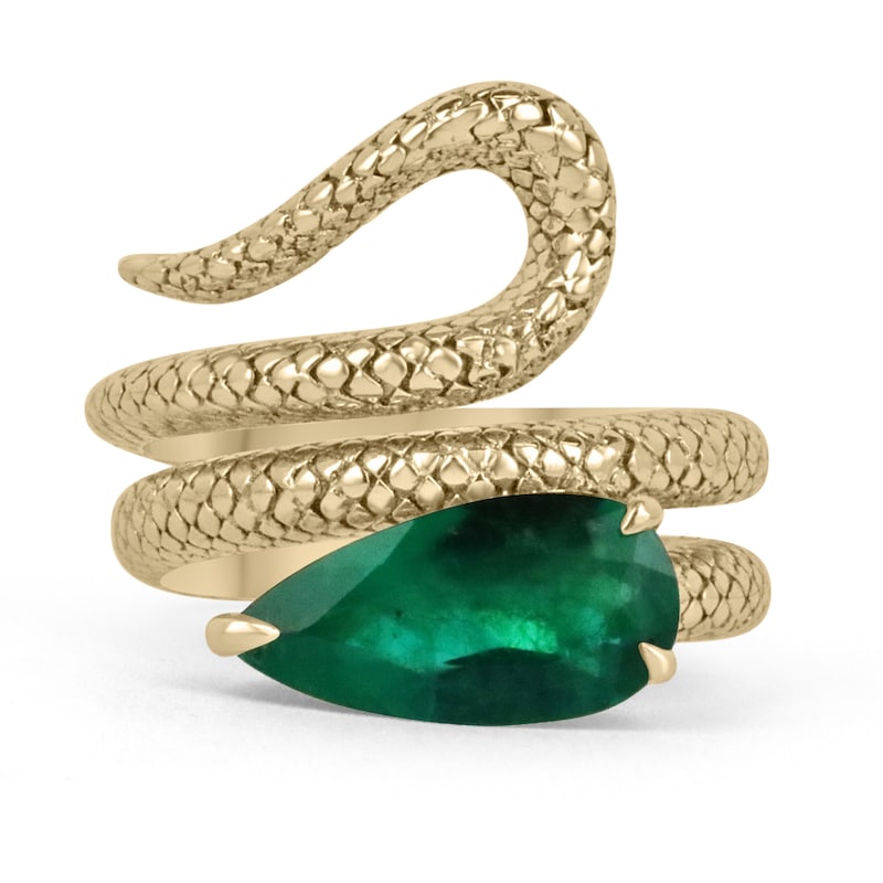Emerald Snake Ring - Etsy