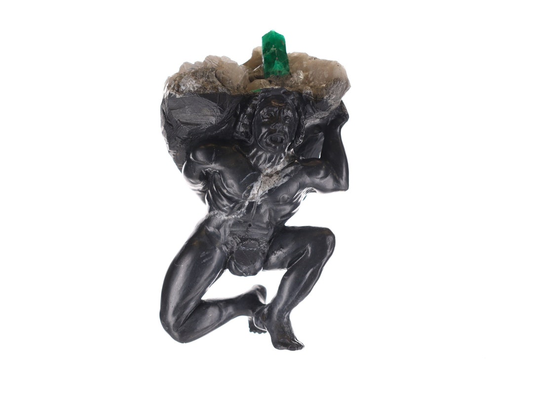 Colombian Emerald Miner Rough Crystal Sculpture, Rough Colombian ...