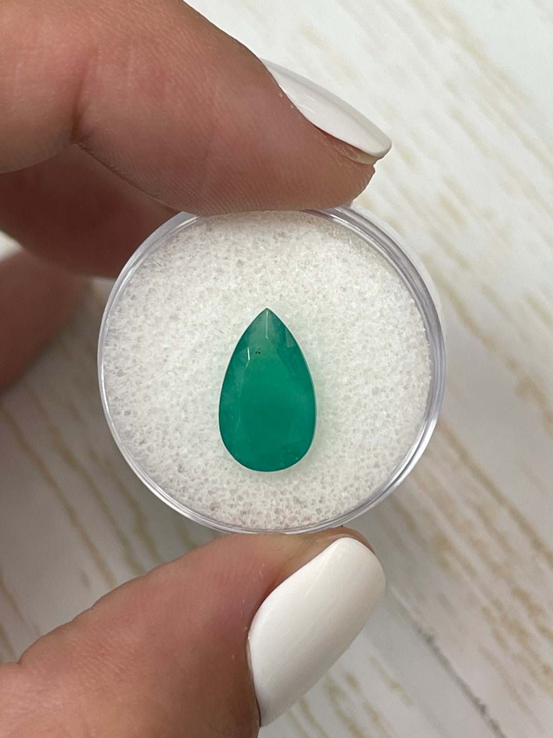 2.73 Carat Translucent Natural Loose Colombian Emerald-pear Cut ...